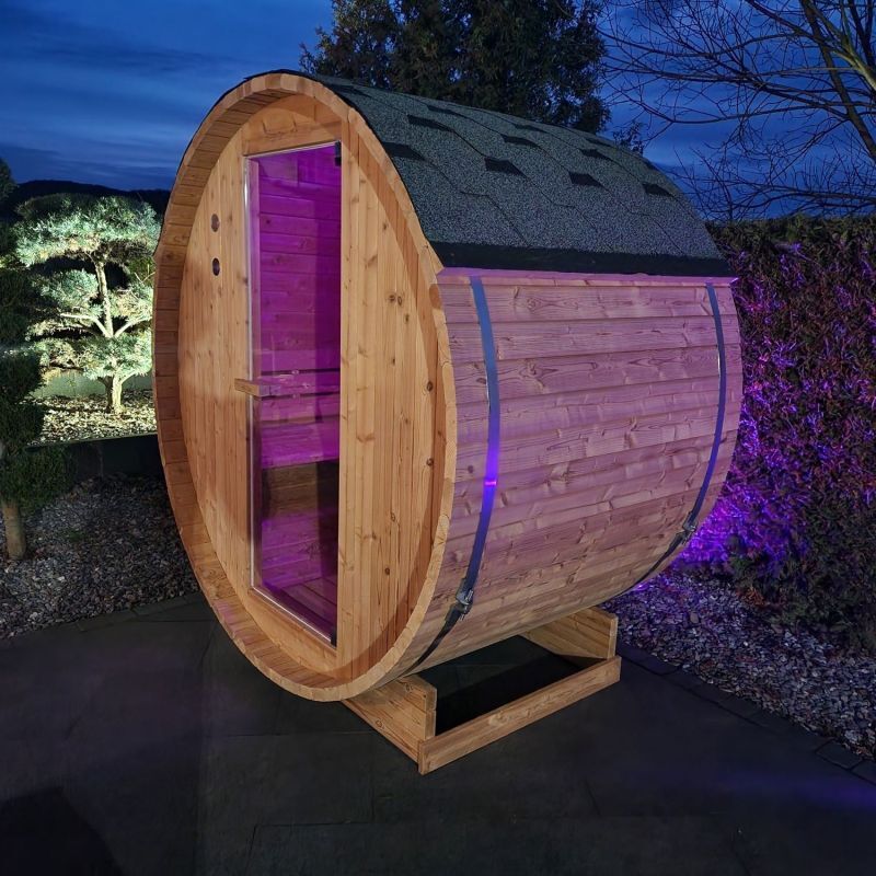 Saunafass für 2 Personen | Outdoor Sauna mit 230 Volt Anschluss | ohne ...